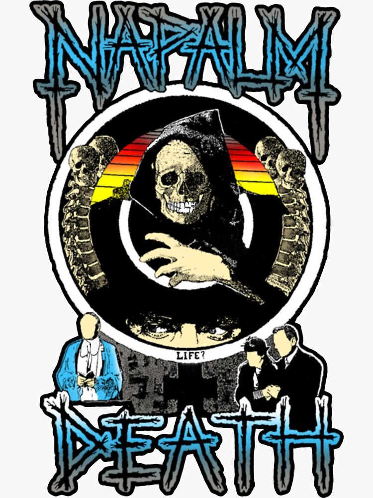 "NAPALM DEATH BAND" Sticker for Sale by JaylenChamplin | Redbubble