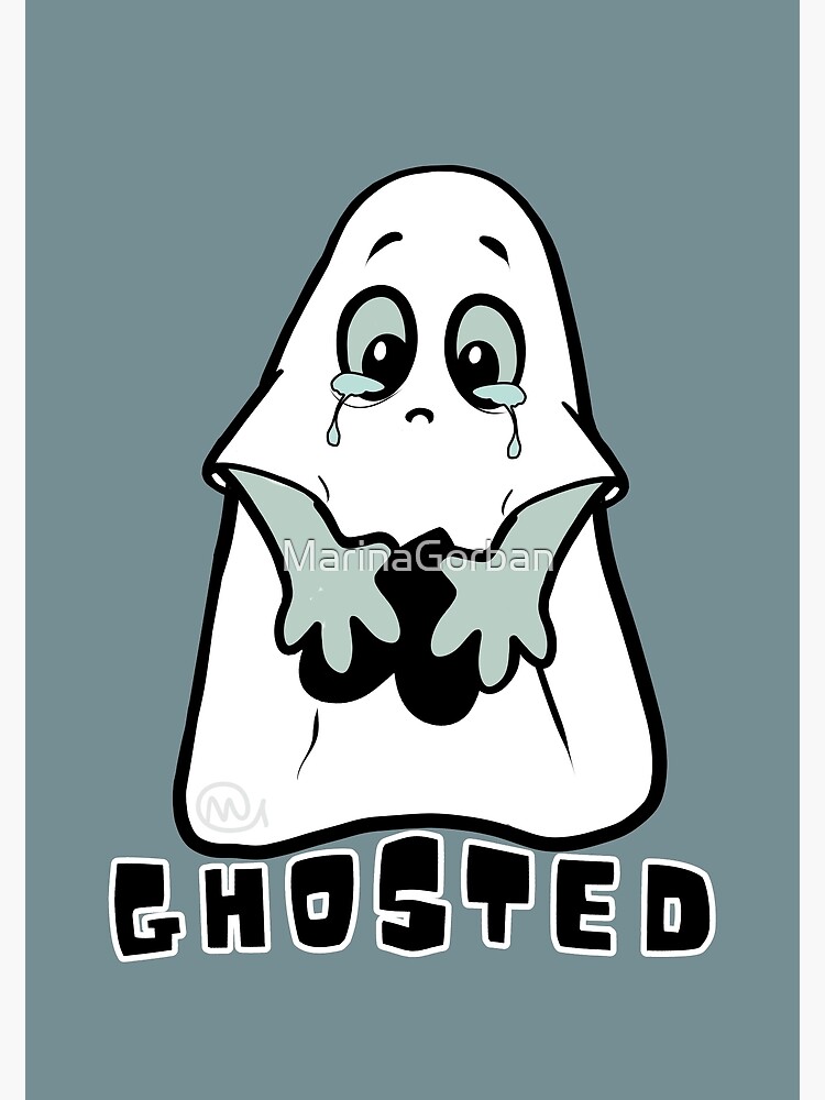 "Ghosted Bad Romance - Funny Halloween Ghost Meme" Poster for Sale by ...