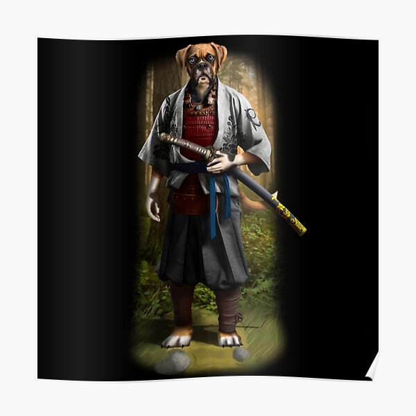 "Exclusive Hand Drawn Samurai Dog | Samurai Collection Item-4 (Dog ...