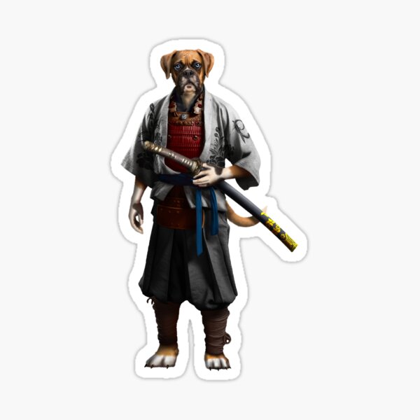 "Exclusive Hand Drawn Samurai Dog | Samurai Collection Item-4 (Dog ...
