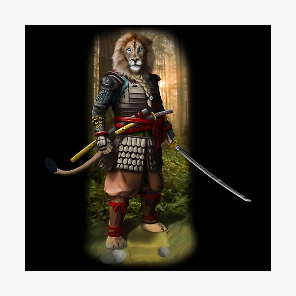 "Exclusive Hand Drawn Samurai Lion | Samurai Collection Item-7 (Lion ...
