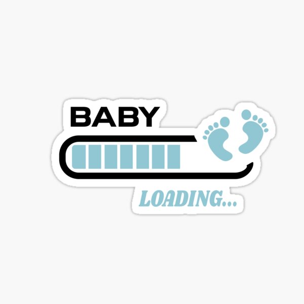 "Baby downloading gift birth" Sticker for Sale by la-petite-folie ...