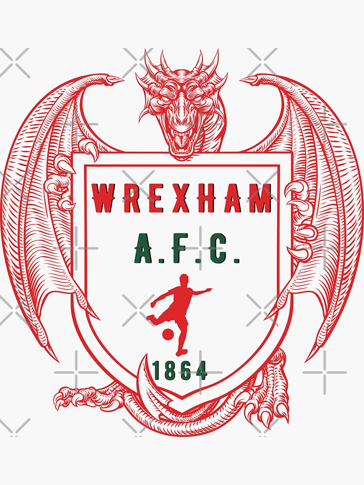 "Wrexham Afc" Sticker for Sale by GoldfishDesign | Redbubble