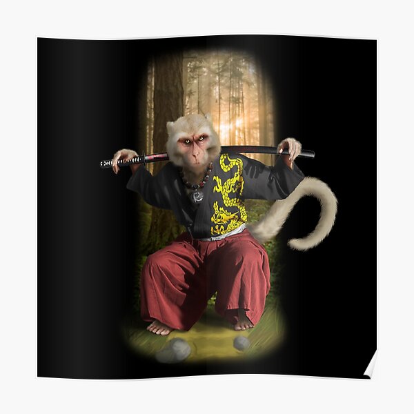 "Exclusive Hand Drawn Samurai Monkey | Samurai Collection Item-8 ...