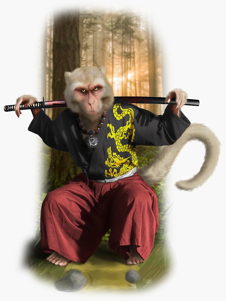 "Exclusive Hand Drawn Samurai Monkey | Samurai Collection Item-8 (Monkey) | by Rendigart Studio ...