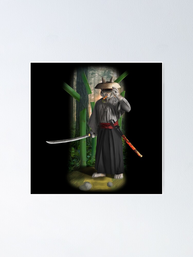 "Exclusive Hand Drawn Samurai Rabbit | Samurai Collection Item-9 ...