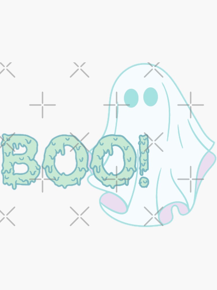 "Boo - Ghost" Sticker for Sale by N-u-g-e | Redbubble