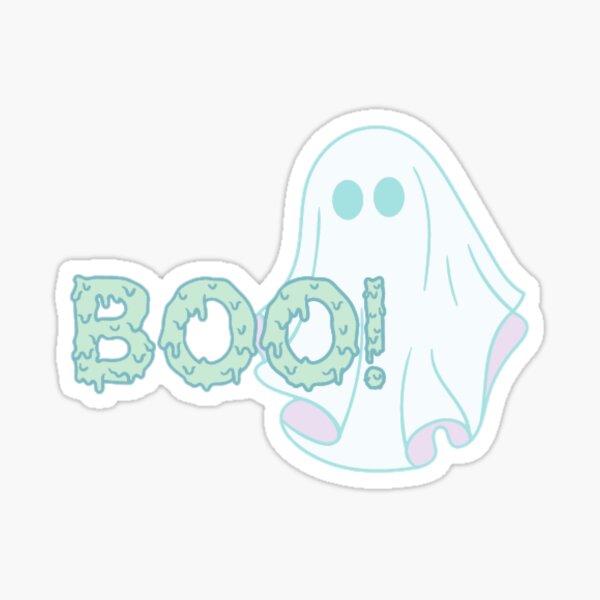 "Boo - Ghost" Sticker for Sale by N-u-g-e | Redbubble