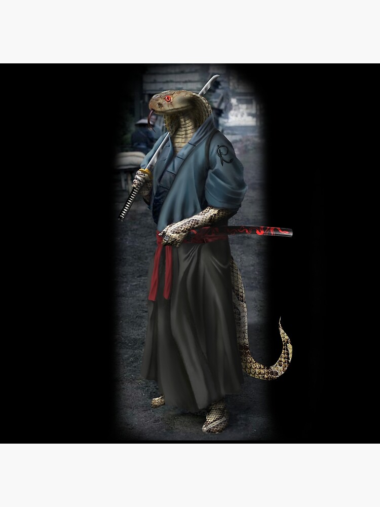 "Exclusive Hand Drawn Samurai Snake | Samurai Collection Item-11 (Snake ...