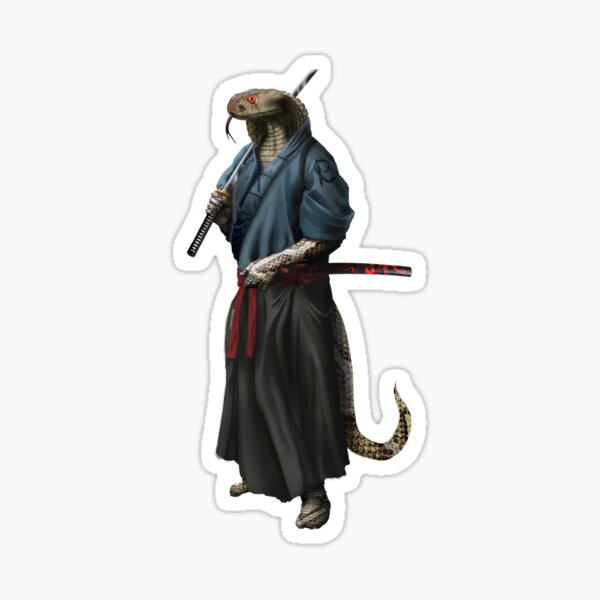 "Exclusive Hand Drawn Samurai Snake | Samurai Collection Item-11 (Snake ...