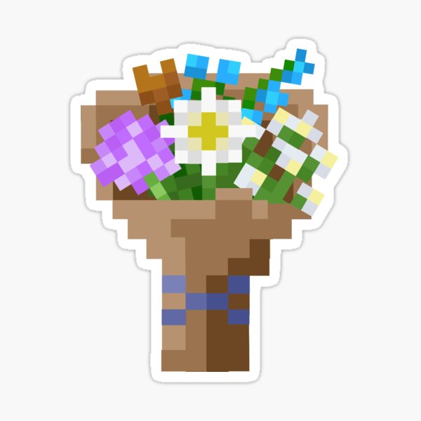 Pegatina «ramo de flores de minecraft» de sanne-korpel | Redbubble