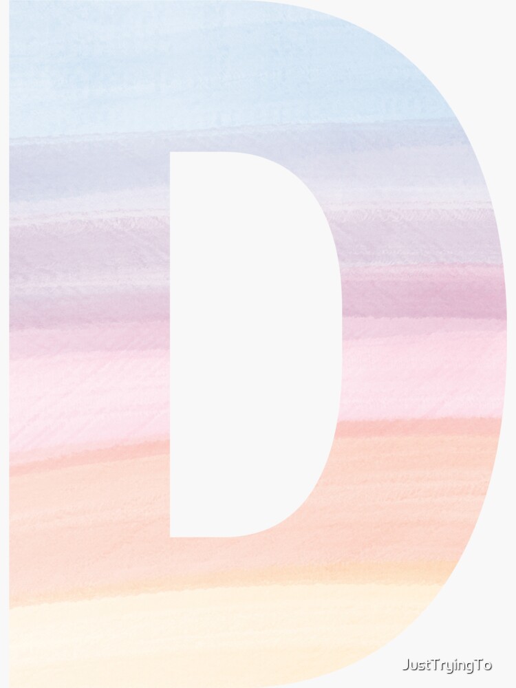 "Letter D sticker" Sticker for Sale by JustTryingTo | Redbubble
