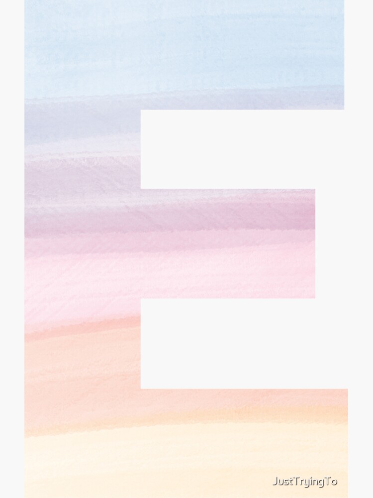 "Letter E sticker" Sticker for Sale by JustTryingTo | Redbubble