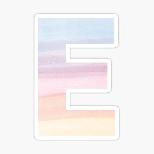 "Letter E sticker" Sticker for Sale by JustTryingTo | Redbubble