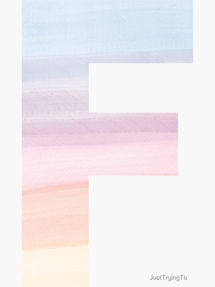 "Letter F sticker" Sticker for Sale by JustTryingTo | Redbubble