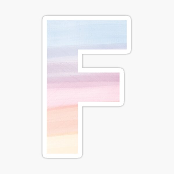 "Letter F sticker" Sticker for Sale by JustTryingTo | Redbubble