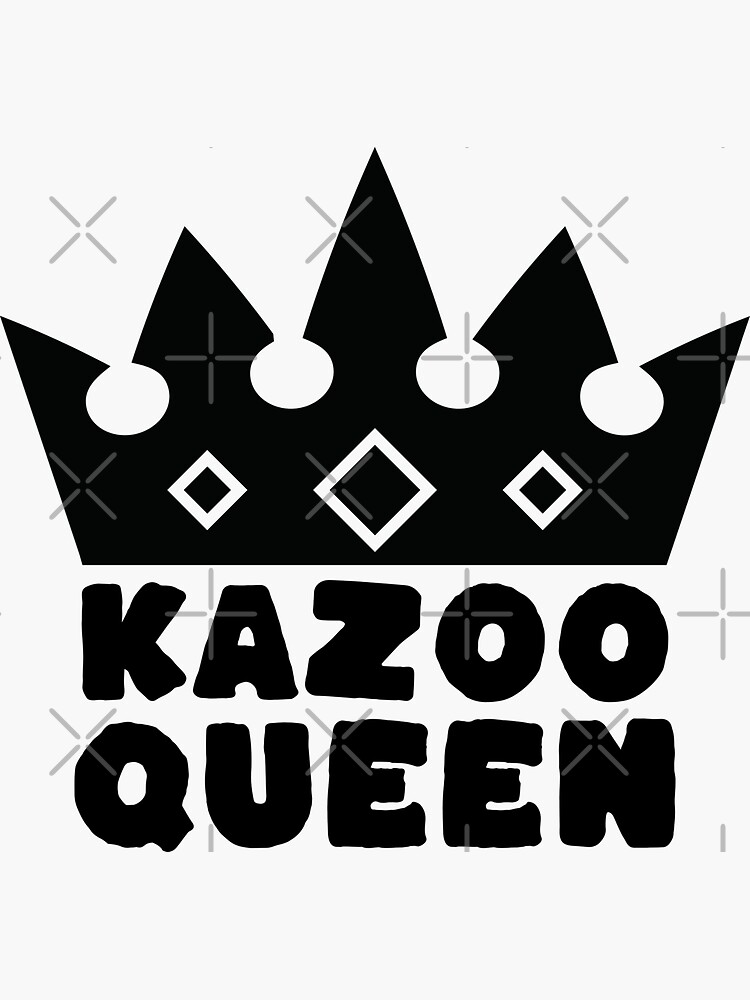 "Kazoo queen on pink | Kazoo player" Sticker for Sale by ERA118 | Redbubble