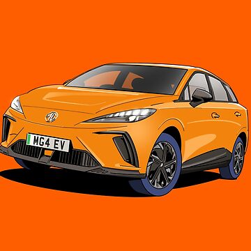 "MG4 EV Electric Car in Volcano Orange" Sticker for Sale by Webazoot ...