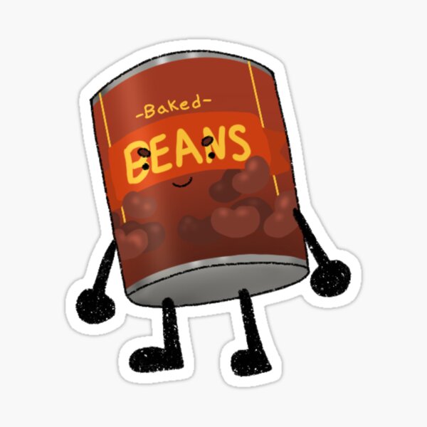 "Baked Beans" Sticker for Sale by GoldfeatherArts | Redbubble