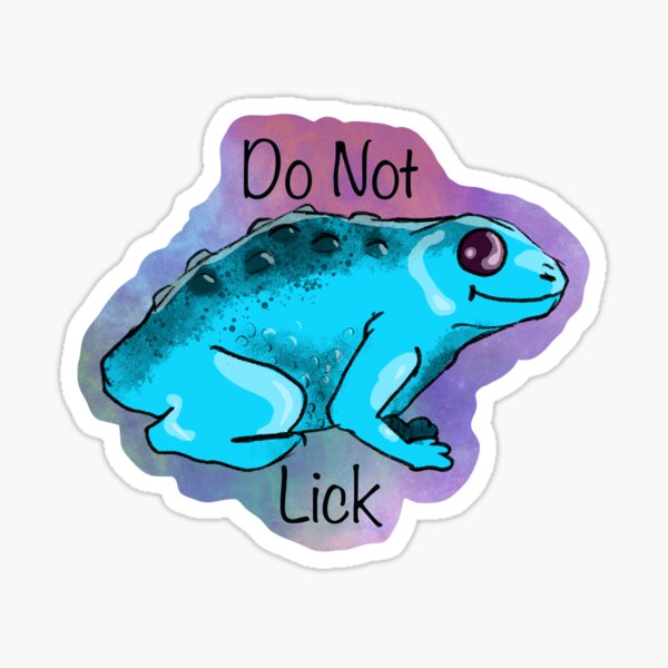 "Do not lick, froggy " Sticker for Sale by Morbidcorvidart | Redbubble