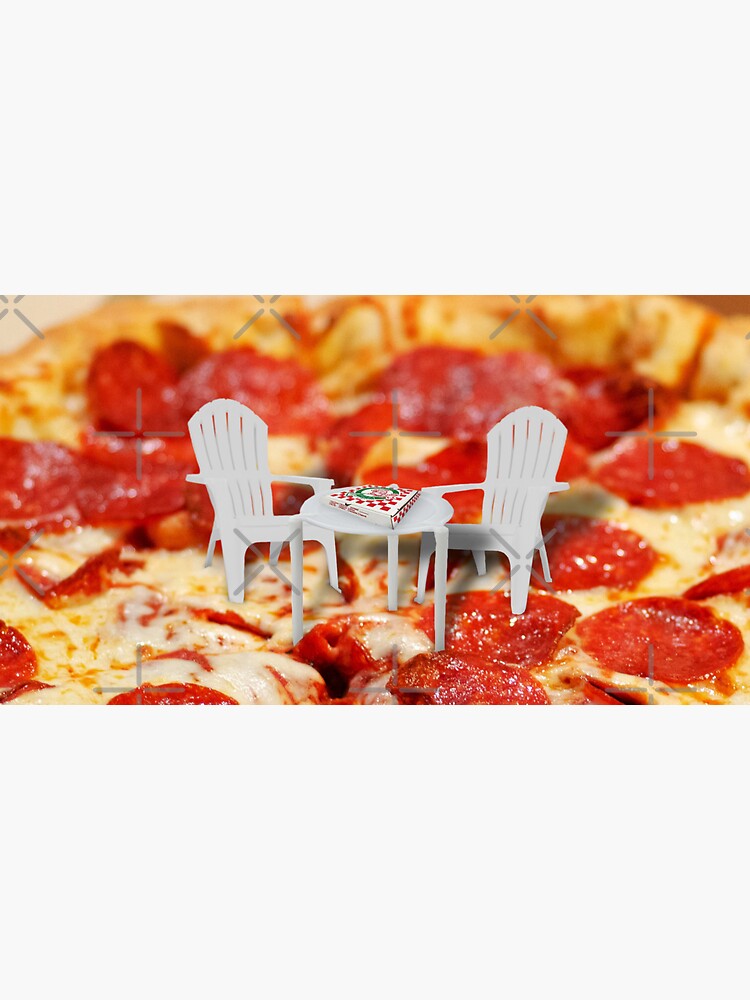 "Pizza Table with Lawn Chairs" Sticker for Sale by SLCWearables | Redbubble