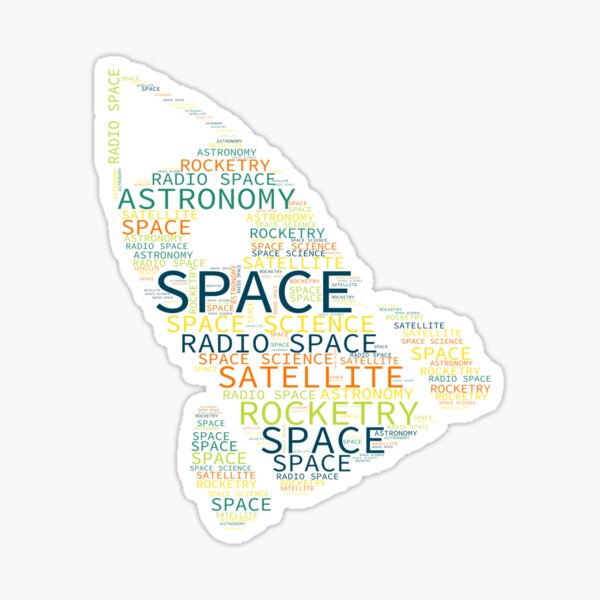 "Space Word Art" Sticker for Sale by iforstyle | Redbubble