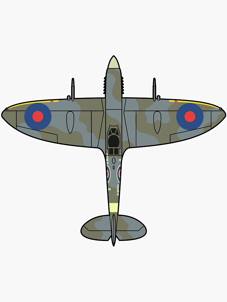 "Supermarine Spitfire Design from Reign-Man" Sticker for Sale by Reign ...
