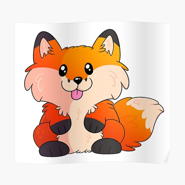 "Chibi Fox" Poster for Sale by EvianRei | Redbubble