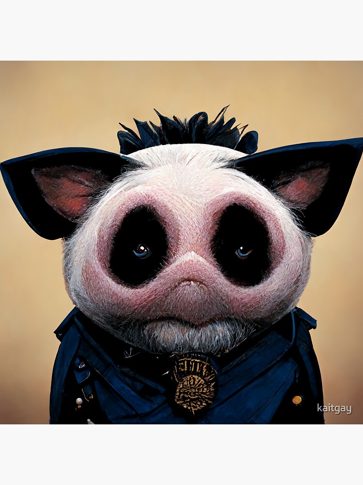 "Cop Pig" Sticker for Sale by kaitgay | Redbubble