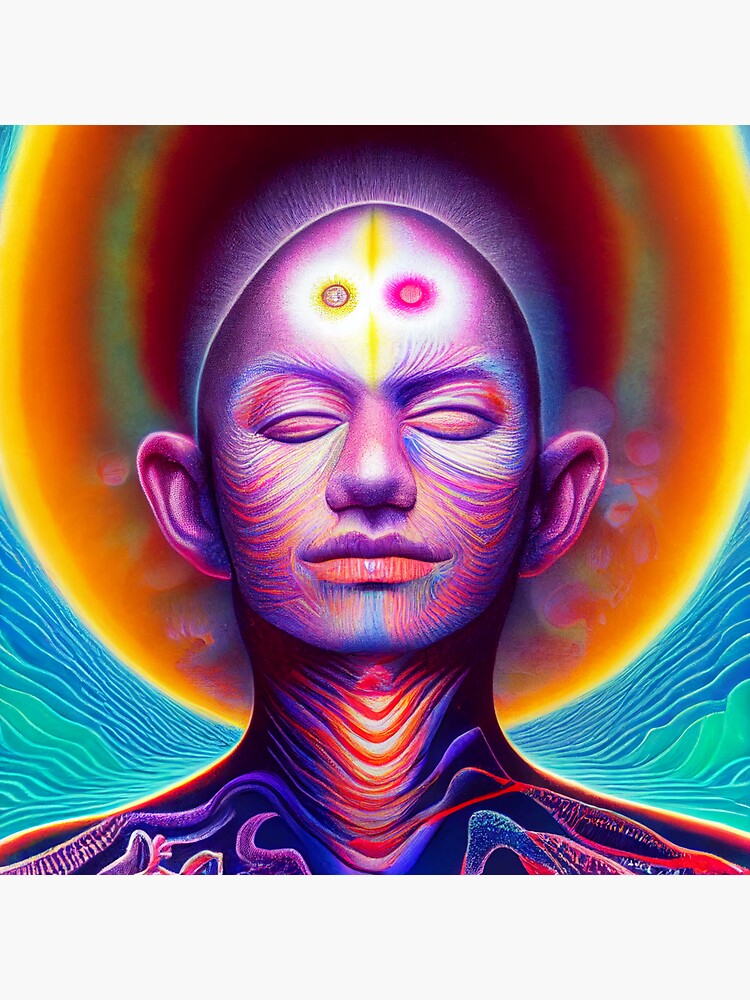 "DMT Face" Sticker for Sale by dennylatson | Redbubble