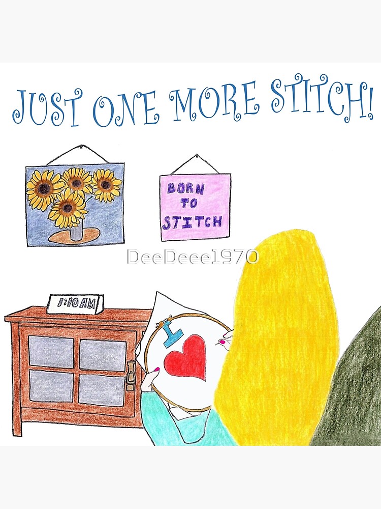 Póster «¡Solo una puntada más! (Rubio), Costura, Costura, Punto de cruz ...