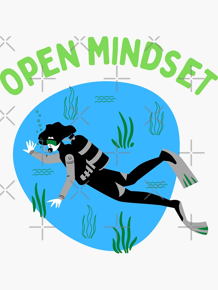 "Open Mindset Exploring and Learning" Sticker for Sale by Simply-Feel ...