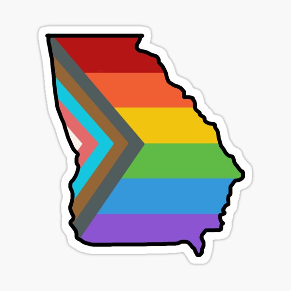 "Progressive Flag Georgia Pride Sticker" Sticker for Sale by ...
