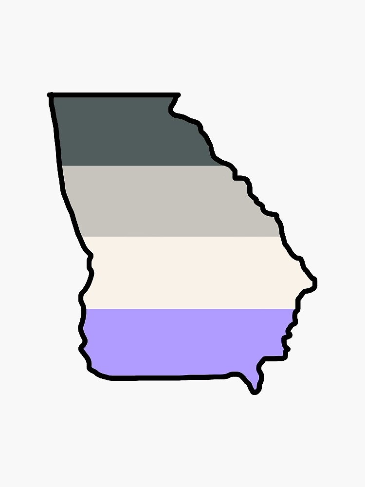 "Asexual Flag Georgia Pride Sticker" Sticker for Sale by RheaResists ...