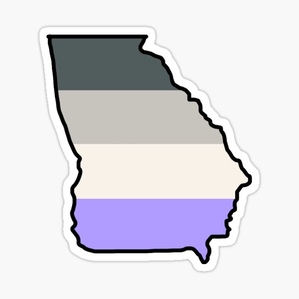 "Asexual Flag Georgia Pride Sticker" Sticker for Sale by RheaResists ...