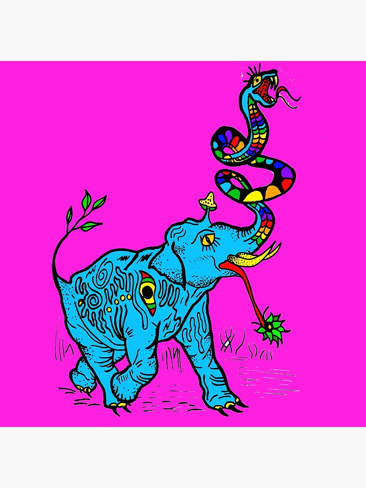 "Elephant snake Psychedelic" Poster for Sale by Terezamorato1 | Redbubble