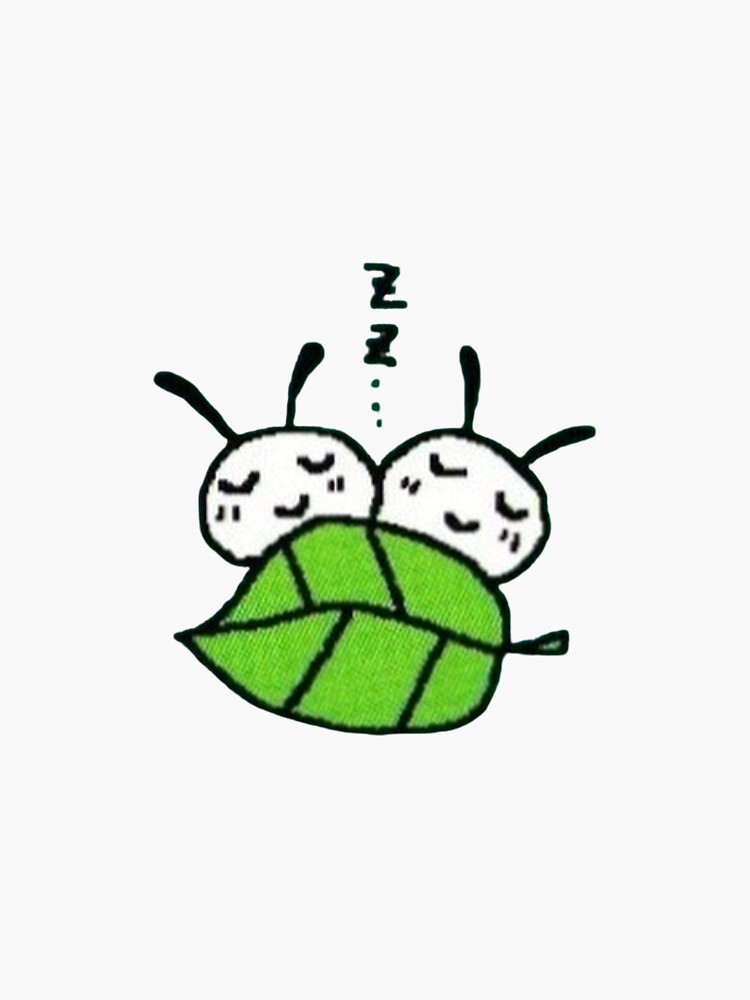 "Sleepy Bugs" Sticker for Sale by Demarcat | Redbubble