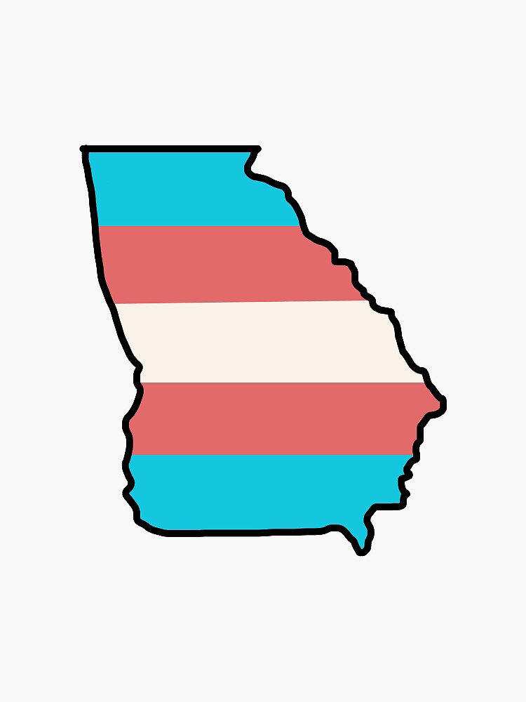 "Transgender Flag Georgia Pride Sticker" Sticker for Sale by ...