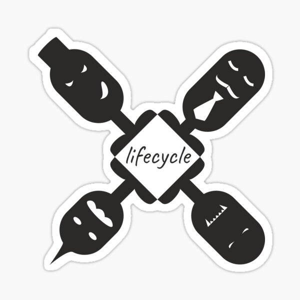 "Lifecycle of Monsters" Sticker for Sale by thesheepdesign | Redbubble