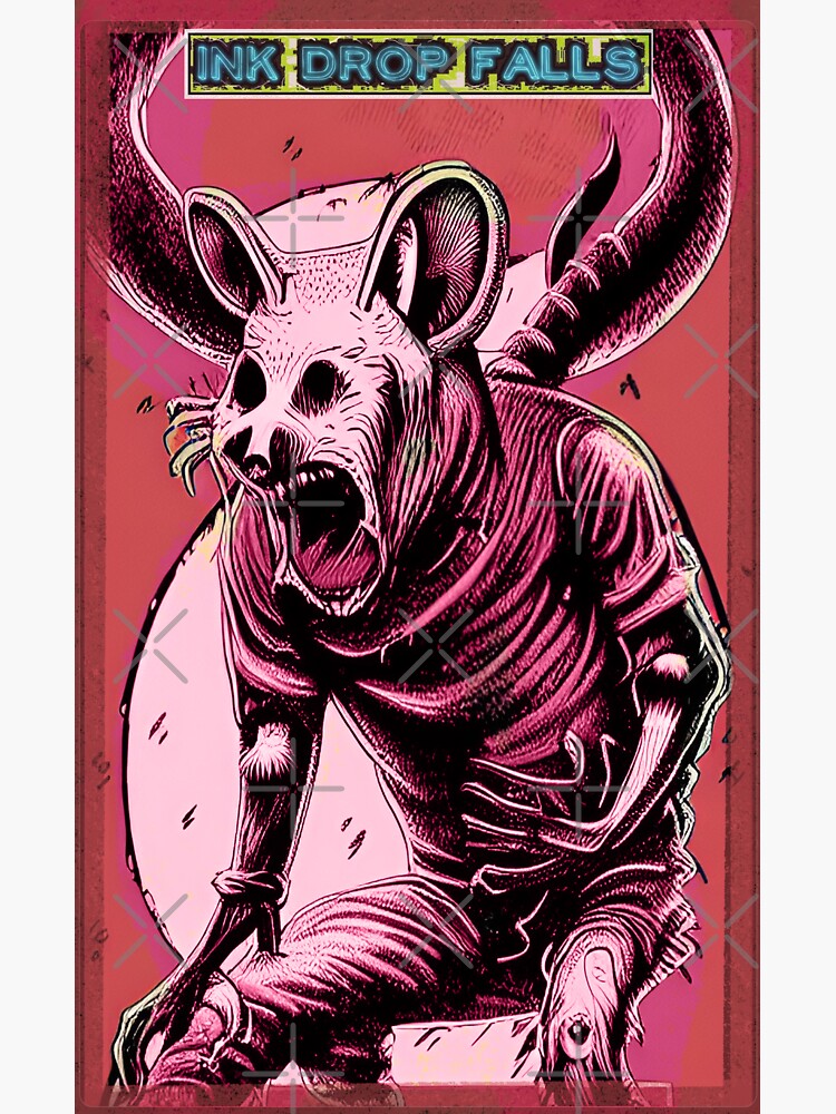 "Monster Ratman" Sticker for Sale by InkDropFalls | Redbubble