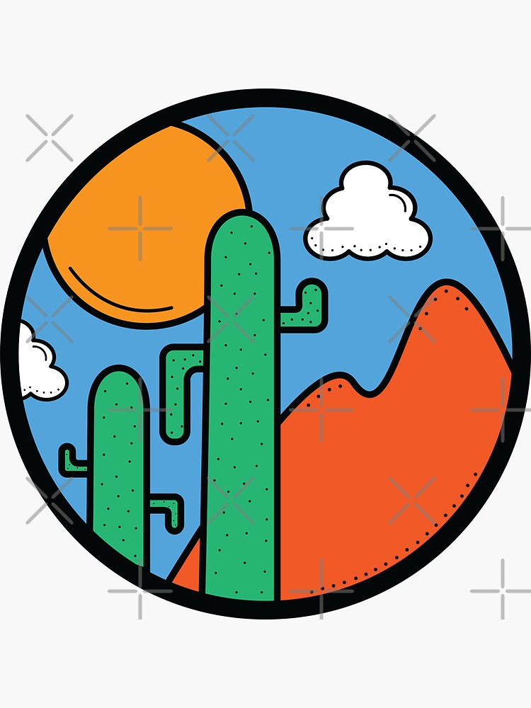 "Desert Sticker" Sticker for Sale by gabbyspillers | Redbubble