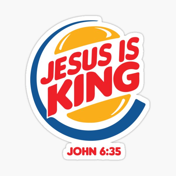 "Jesus is king" Sticker for Sale by Deannatheartist | Redbubble