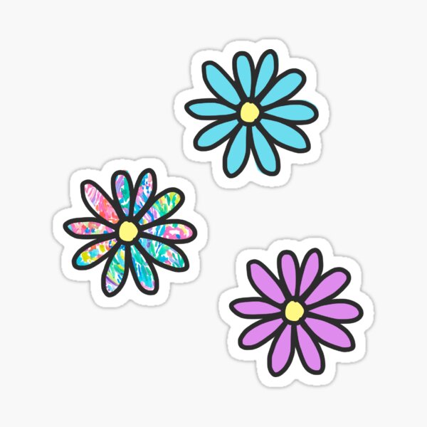 "Flower 3-Pack Stickers" Sticker by abbyconnellyy | Redbubble