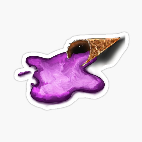 "Corny melted Ice cream cone, a foodie and funny" Sticker for Sale by ...