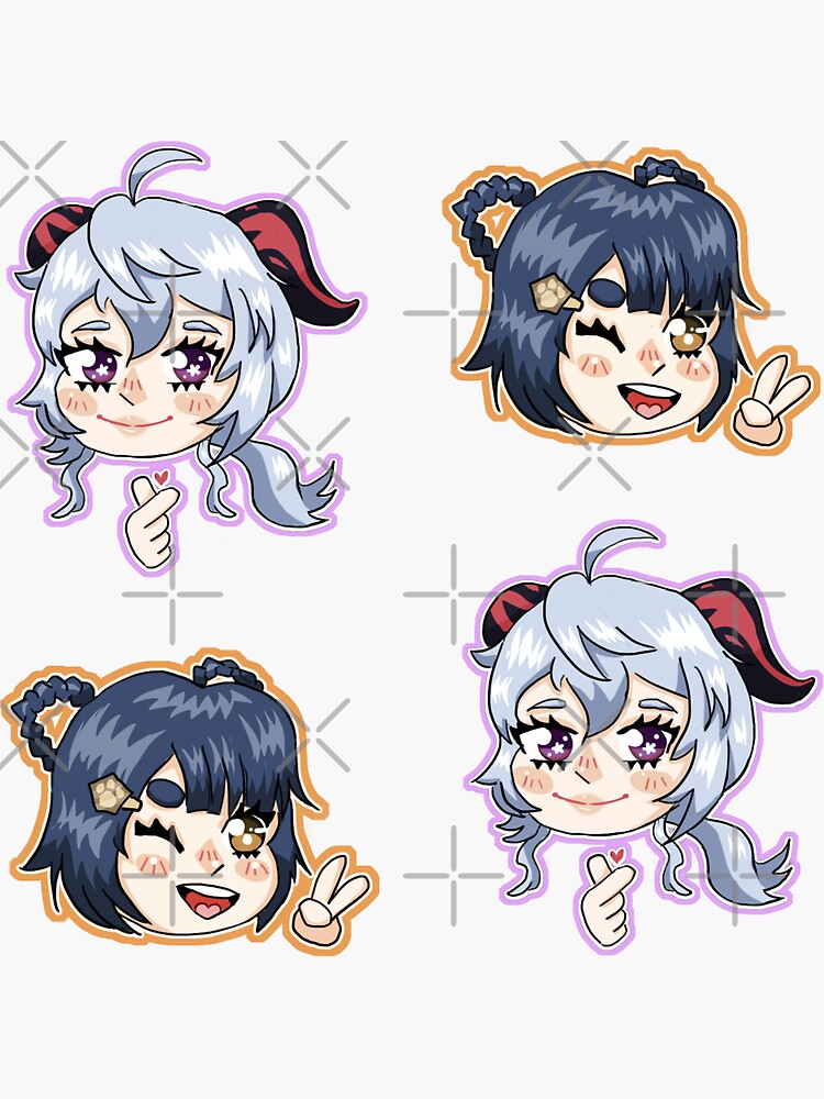 "Genshin Impact - Xiangling & Ganyu (chibi)" Sticker for Sale by kero17 ...