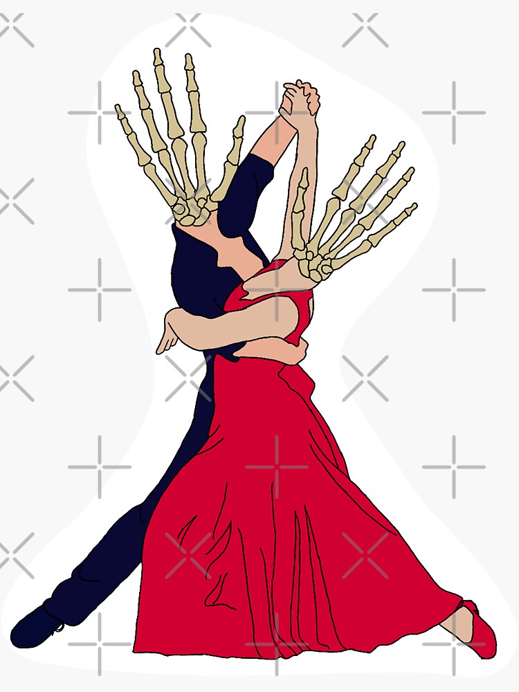 "Dancing phalanges" Sticker for Sale by numbuh3 | Redbubble