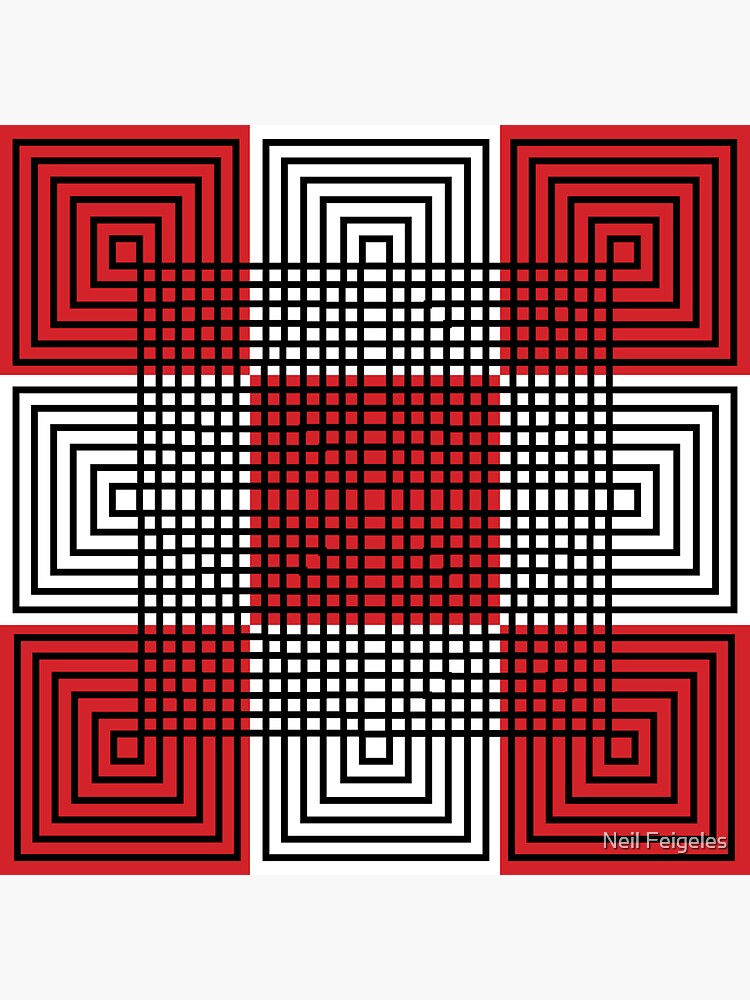"Interlocking Shapes no. 81" Sticker for Sale by NeilFeigeles | Redbubble