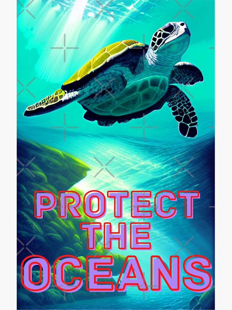 "Protect The Oceans Marine Conservation Design" Sticker for Sale by ...
