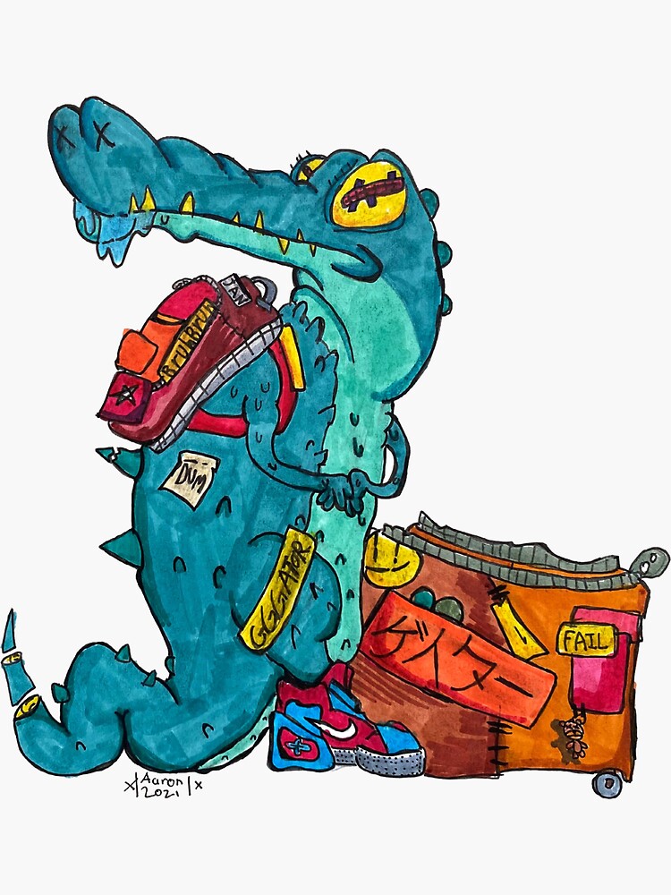 "Aaron Art - See U Later, Alligator" Sticker for Sale by dreamusicrib ...