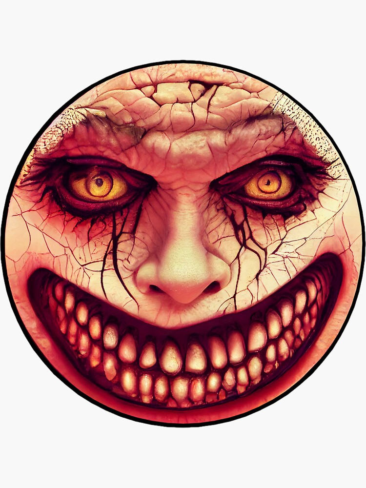 "Gothic Smiley Face version 13" Sticker for Sale by SmileyDan | Redbubble